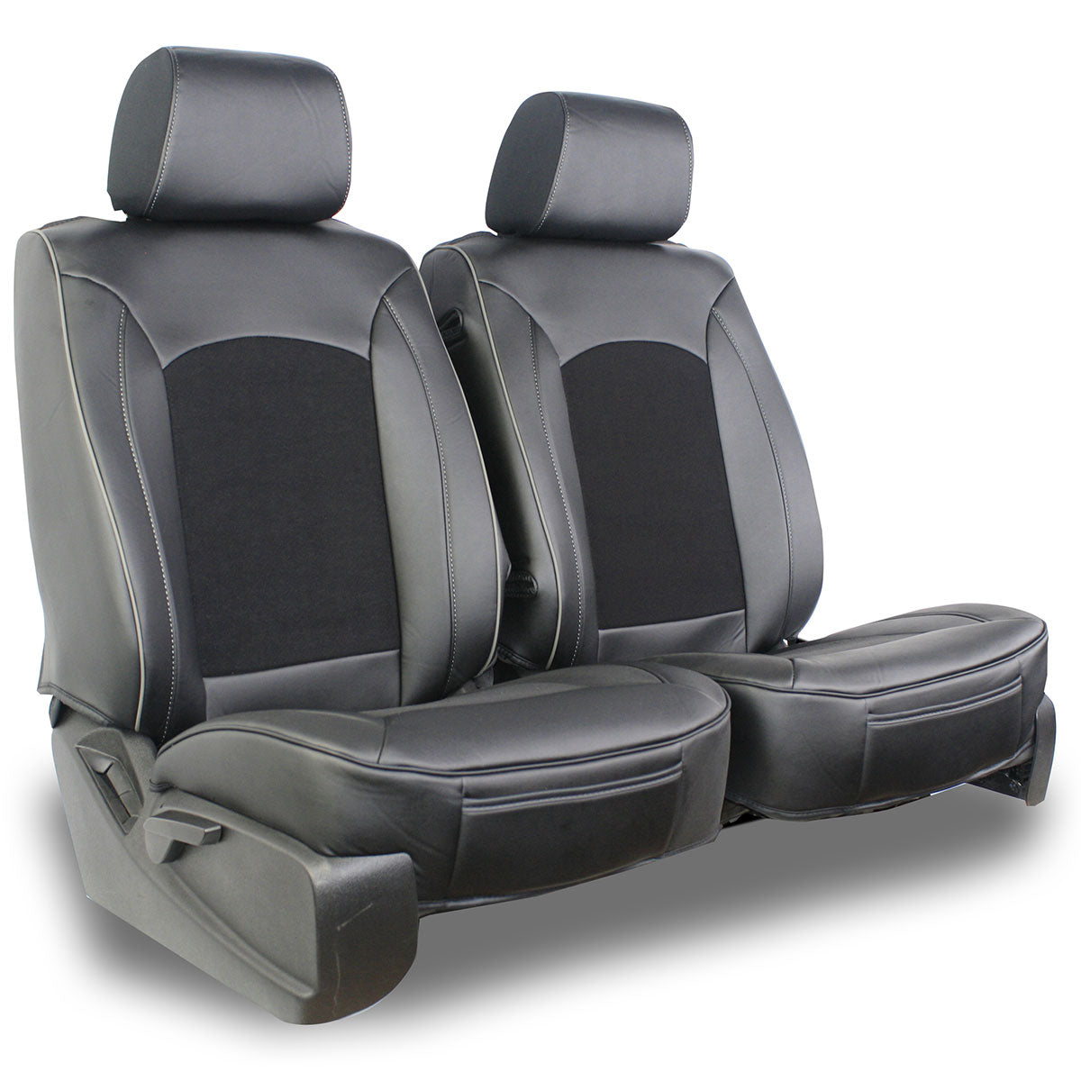 Leatherette Suede Semi Custom Car Seat Covers Black REGULAR UNIVERSAL